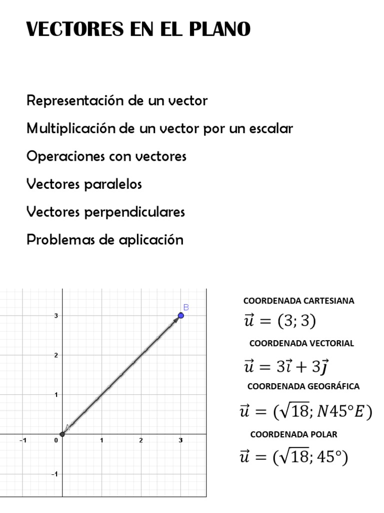 Vectores en El Plano | PDF | Vector Euclidiano | Velocidad