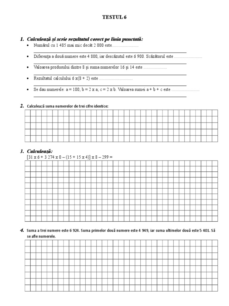 Test Matematica | PDF