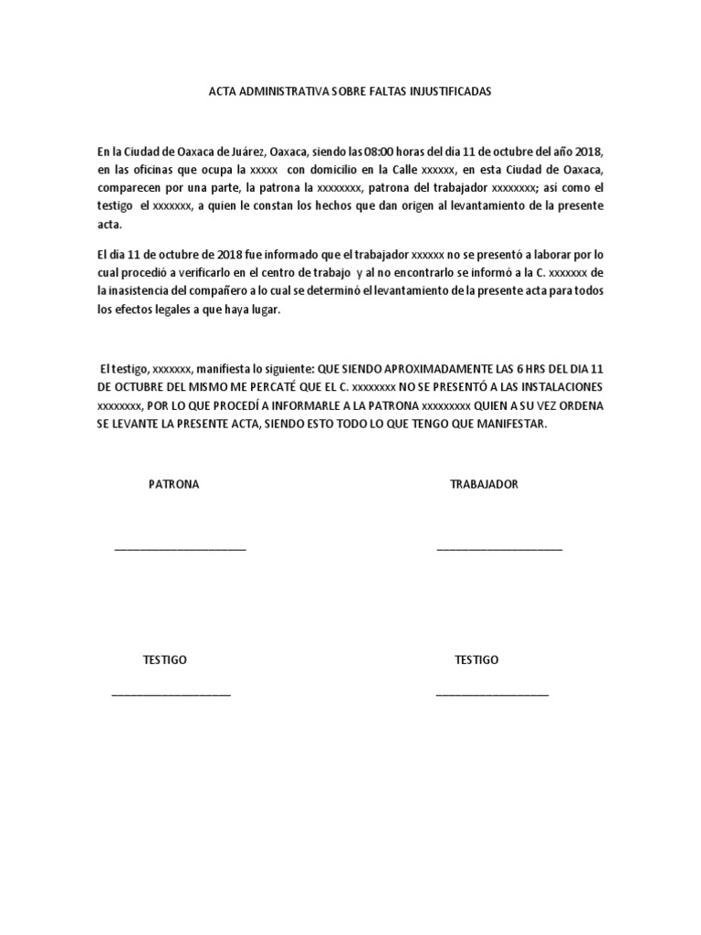 Acta Administrativa | PDF