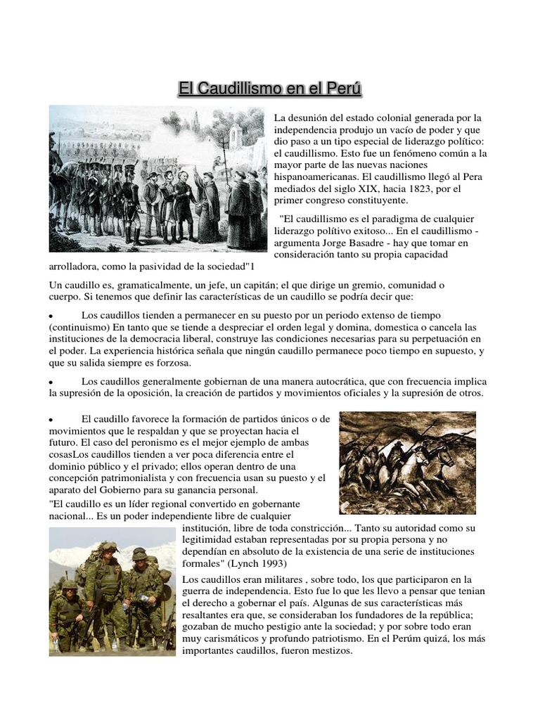 El Caudillismo en el Perú | Perú | Política