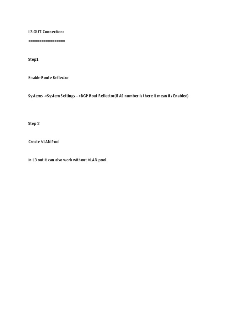 L3 OUT-Connection Setup Guide | PDF | Teaching Methods & Materials ...