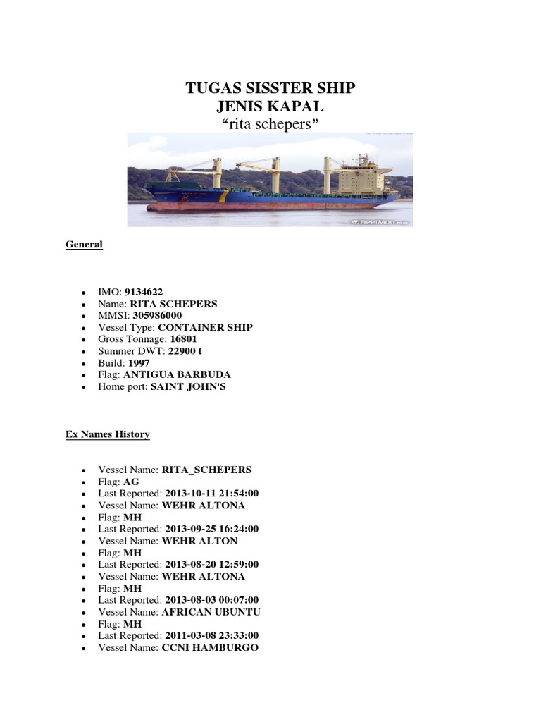 Vessel Particulars | PDF | Ships | Transport