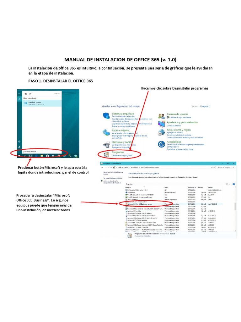 Manual de Instalacion Office 365 | PDF | Microsoft Office | Microsoft
