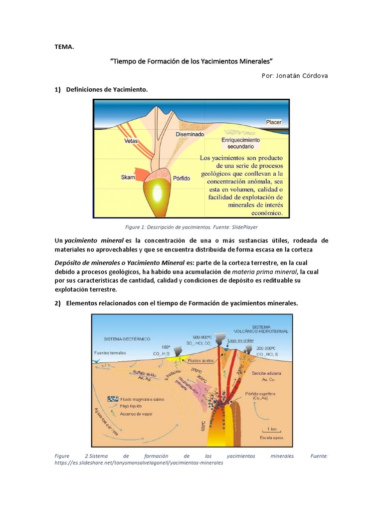 Duración de La Formación de Yacimientos.1 | PDF | Minerales | Roca ...