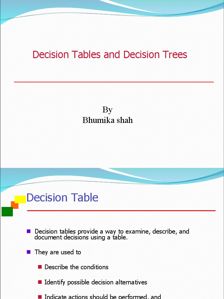 Decision Tables and Decision Trees: by Bhumika Shah | Download Free PDF | Computer Programming ...