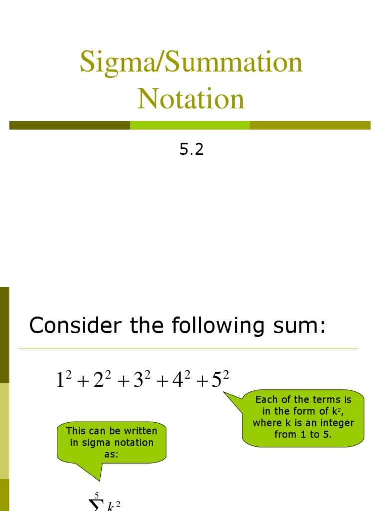 Sigma/Summation Notation | Summation | Number Theory
