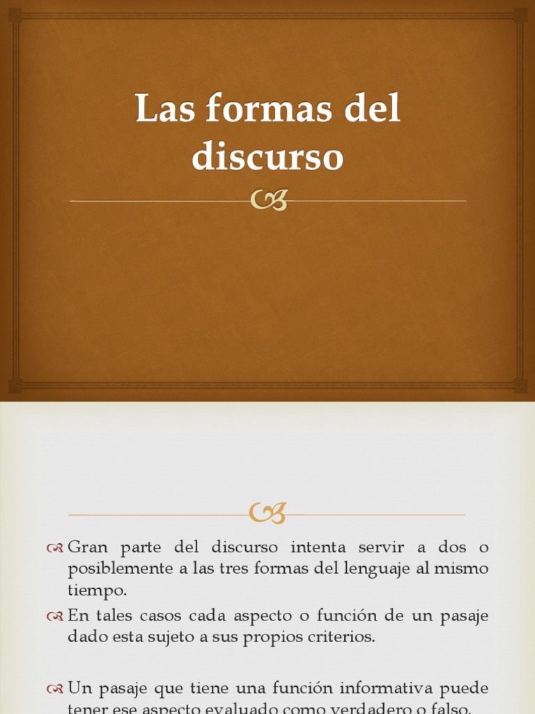 Las Formas Del Discurso | PDF