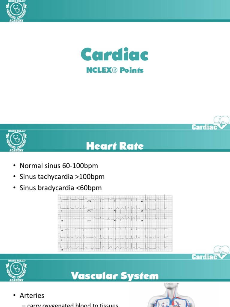 Cardiac: NCLEX® Points | PDF | Heart | Atrium (Heart)