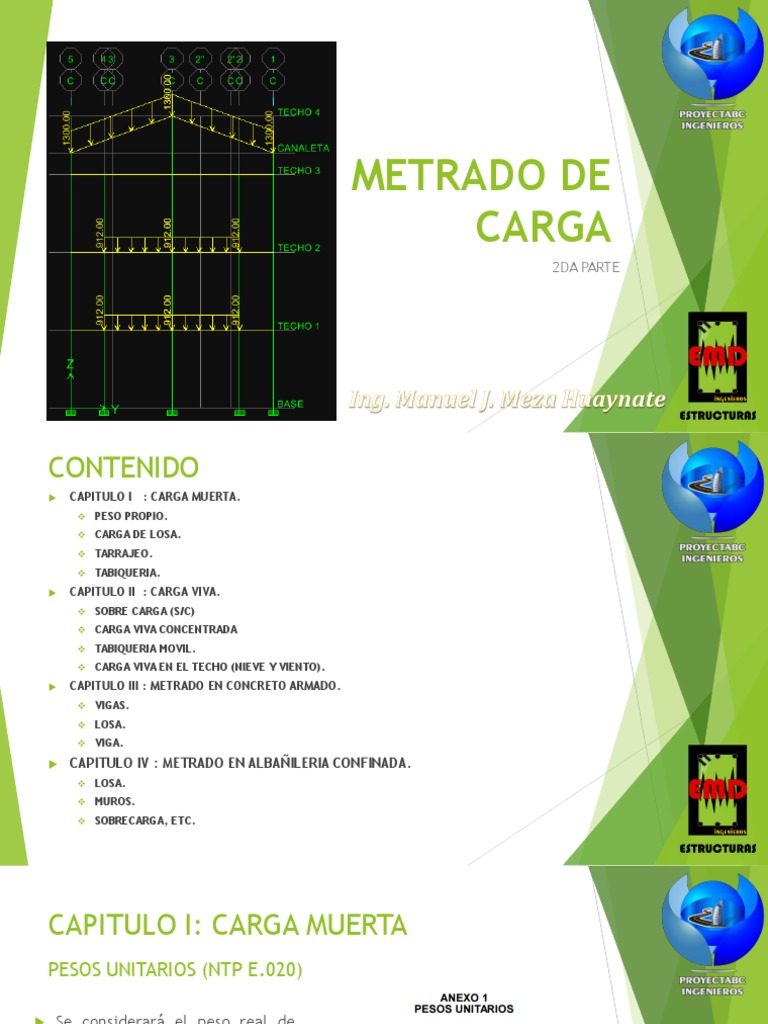 Diapositiva 1 - Metrado de Carga PDF | Descargar gratis PDF | Naturaleza