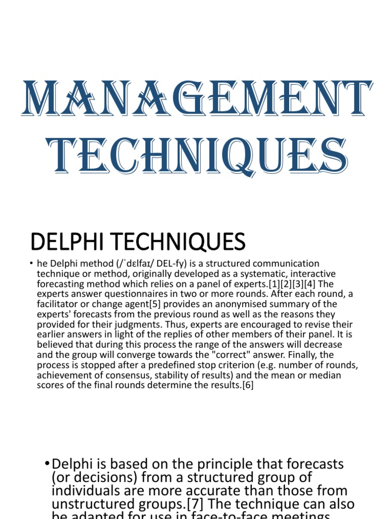 Management Techniques | PDF | Management Information System | Cognition