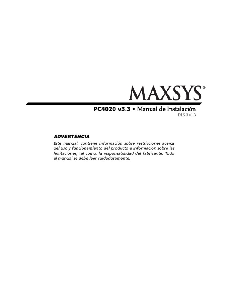 PC4020 v3-3 IM SP NA 29005902 003 PDF | Descargar gratis PDF ...