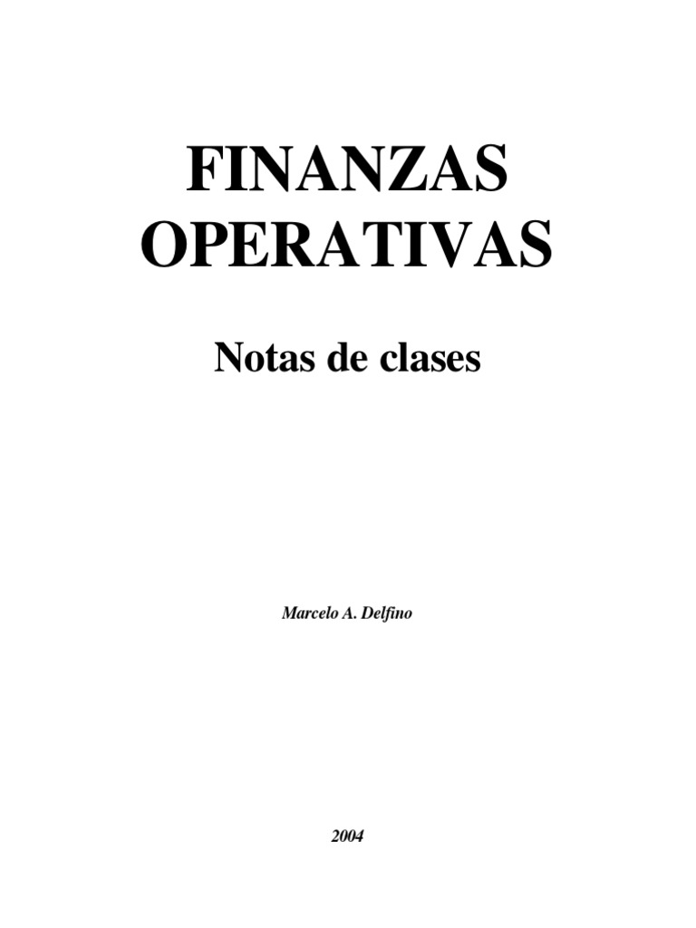 Finanzas Operativas: Claves y Análisis | PDF | Liquidez de mercado ...