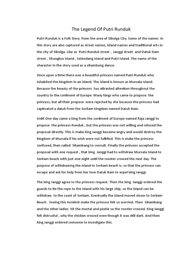 The Legend of Putri Runduk | PDF