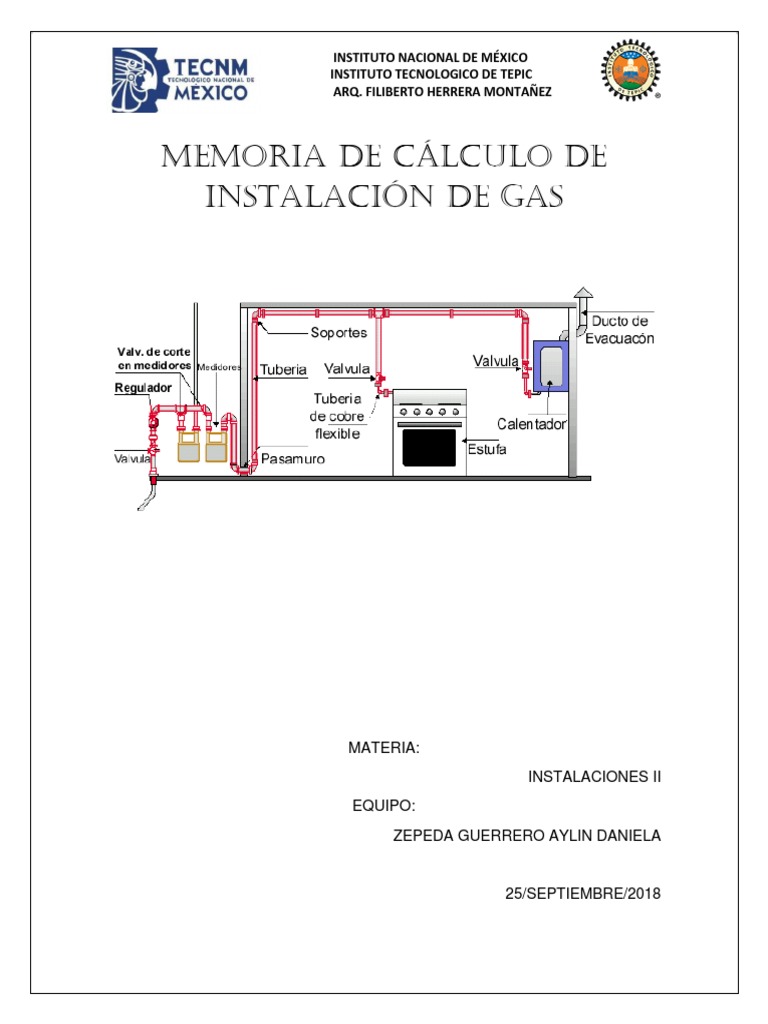 MEMORIA de CÁLCULO de Instalación de Gas 1 | PDF | Naturaleza MEMORIA de CÁLCULO de Instalación de Gas 1 | PDF | Naturaleza