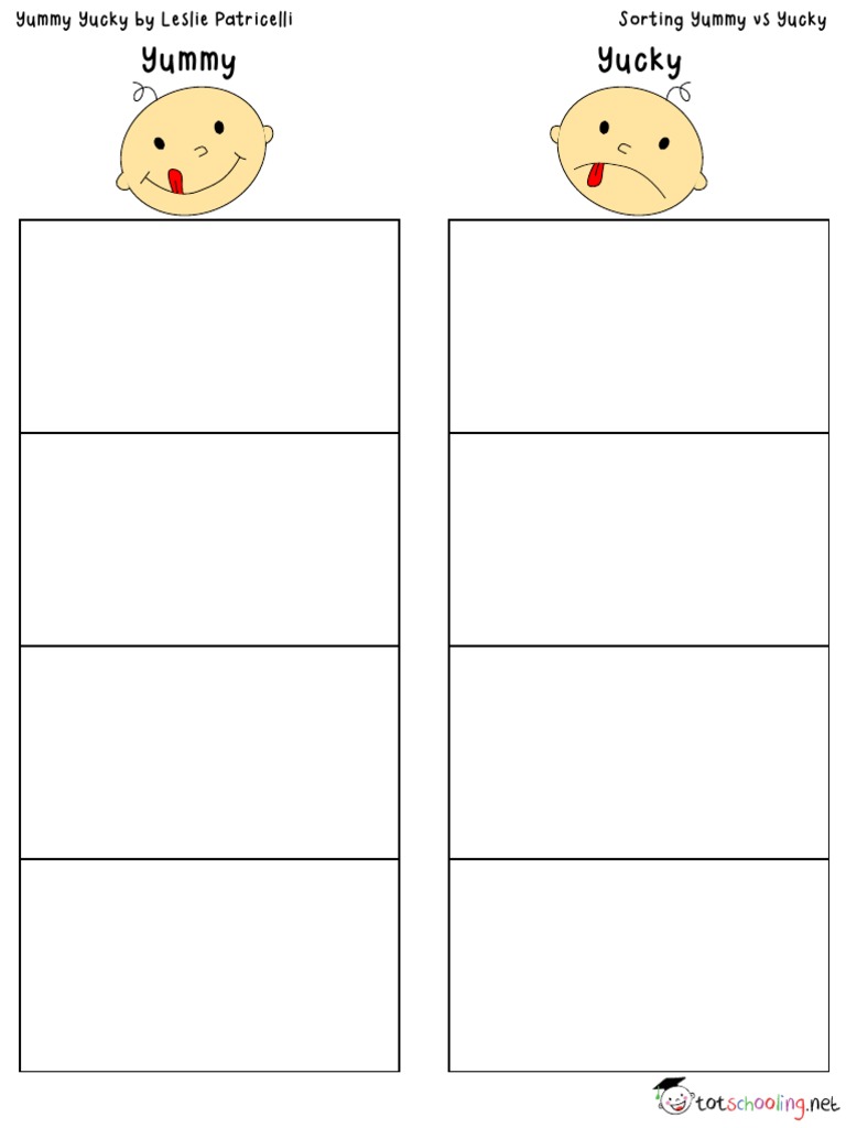 Yummy Yucky - Sorting Yummy Vs Yucky PDF | PDF