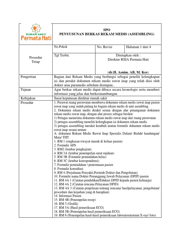Sop Assembling | PDF