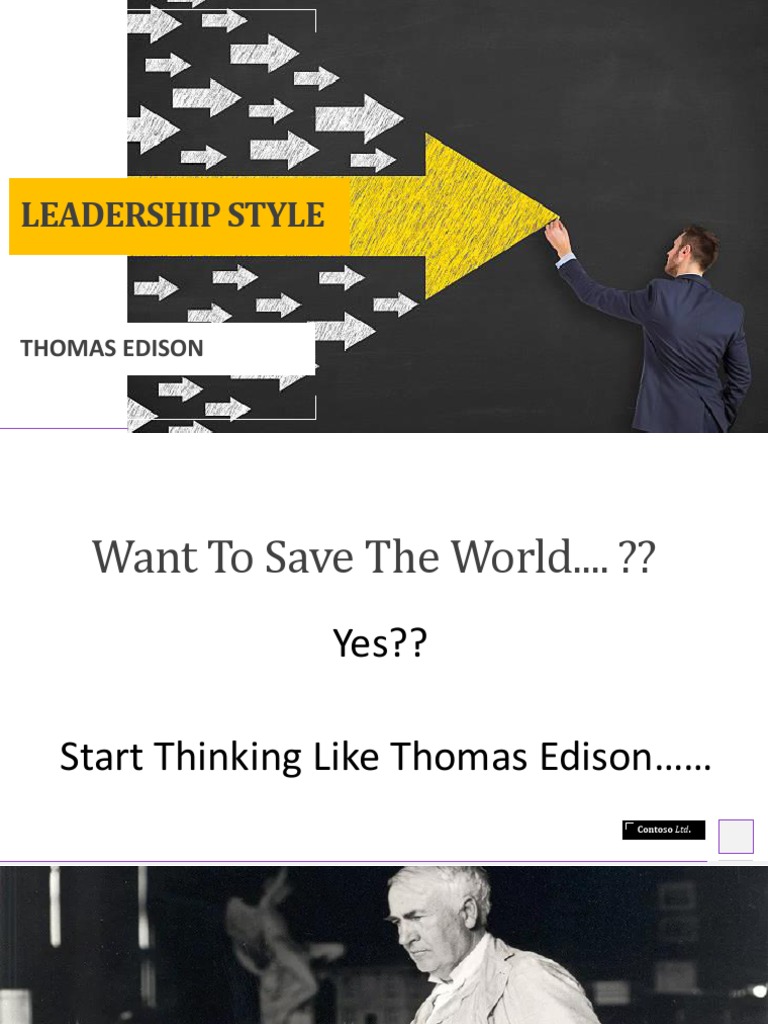 Leadership Styles of Thomas Edison | PDF | Thomas Edison | Invention