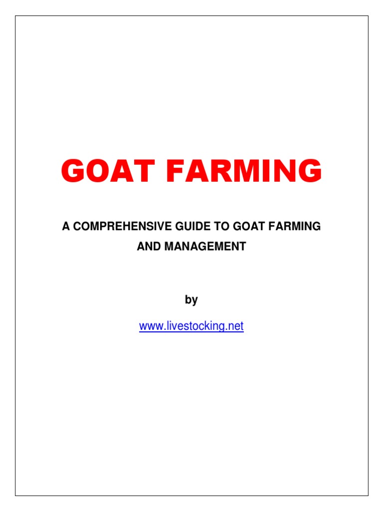 Goat Farming Manual | PDF | Goat | Hay