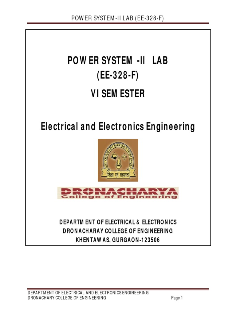 Power System-II EE-328-F | PDF | Ac Power | Power Supply