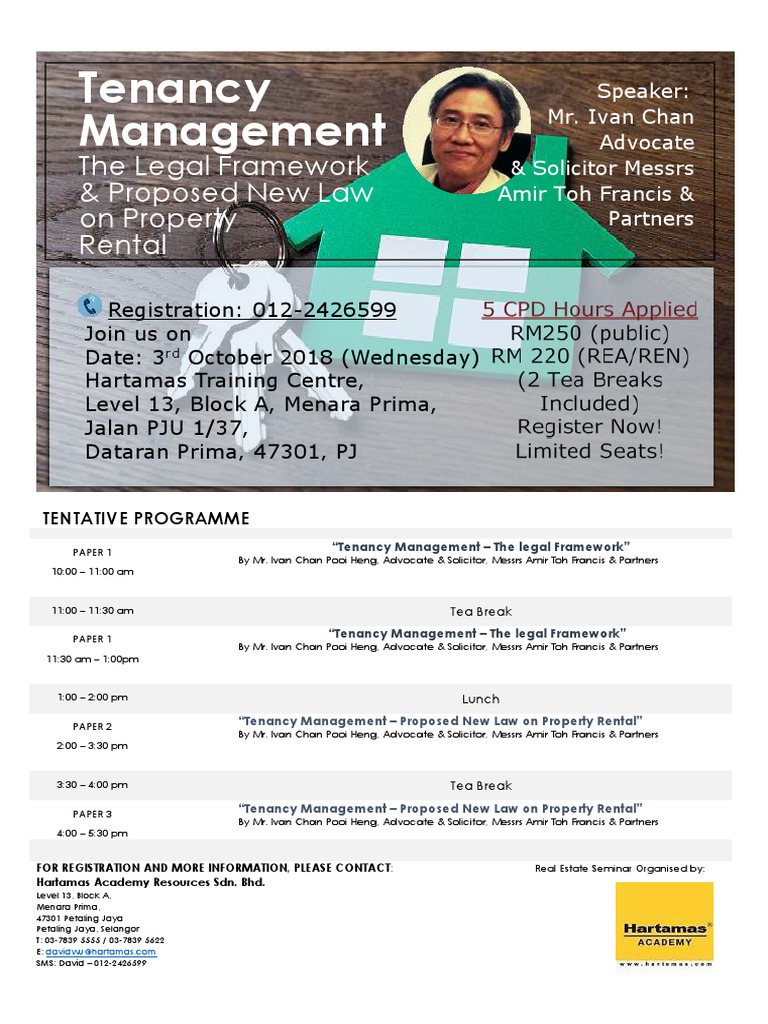 Tenancy Management: The Legal Framework & Proposed New Law On Property ...