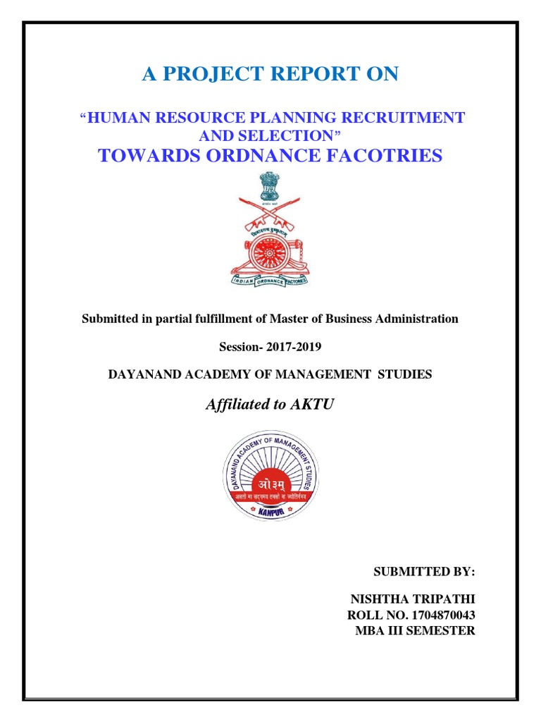 Mba Nishtha Project | PDF | Human Resource Management | Recruitment