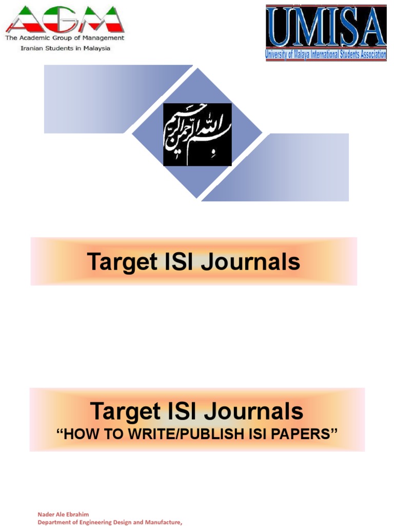ISI JOurnal | PDF | Academic Journal | Proofreading