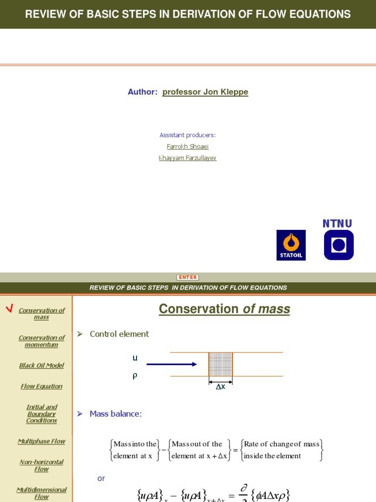 Review of Basic Steps in Derivation of Flow Equations: Author | PDF ...