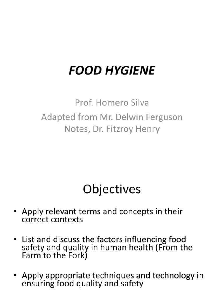 FOOD HYGIENE 1 Part 1 | Download Free PDF | Foodborne Illness | Redox