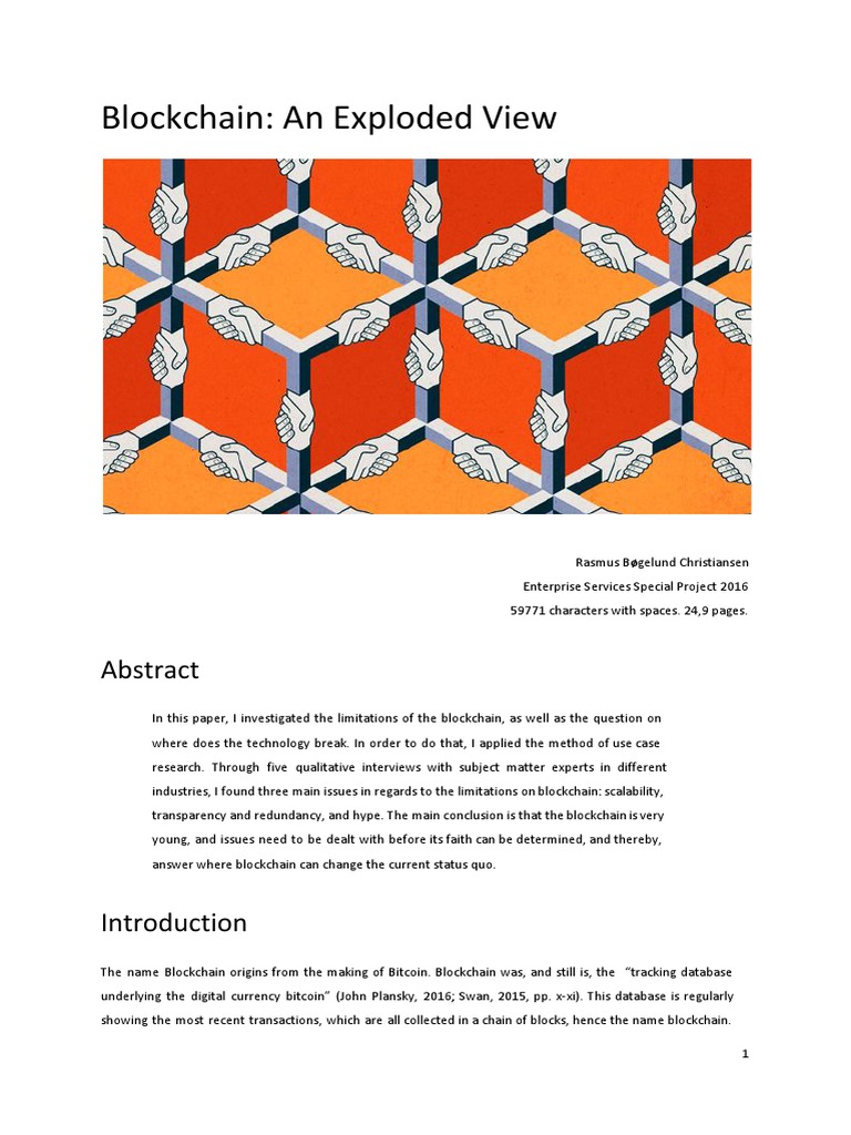 Blockchain An Exploded View | PDF | Public Key Cryptography | Key ...
