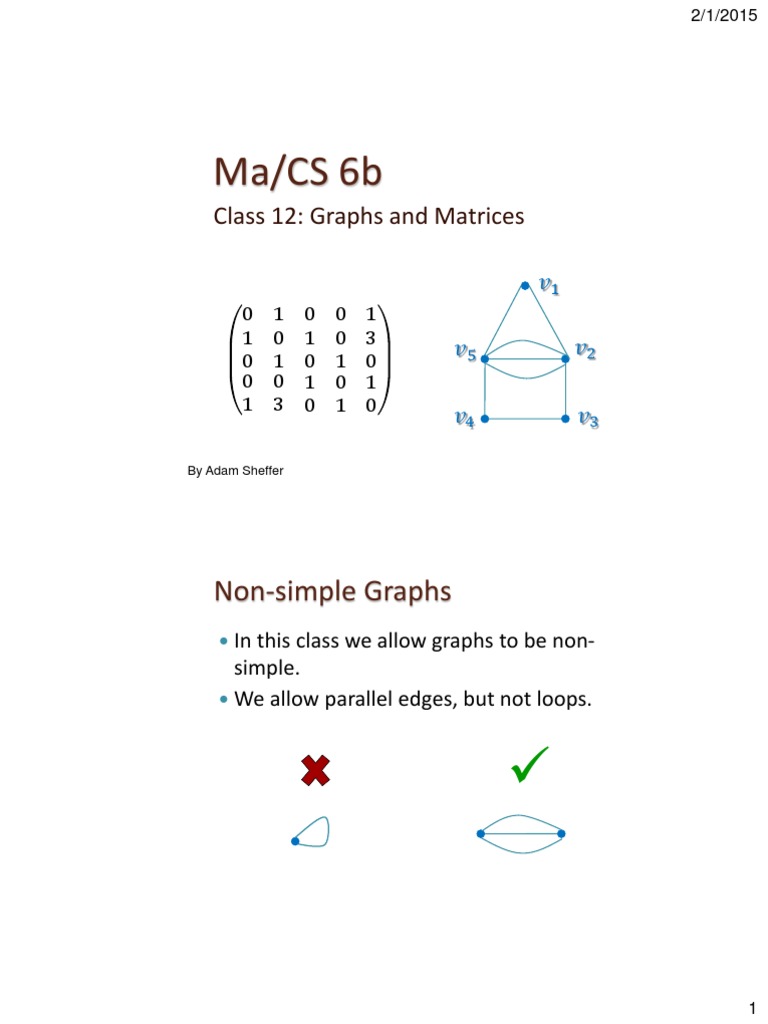 Analyzing Graph Connectivity Through Matrices | PDF | Matrix ...