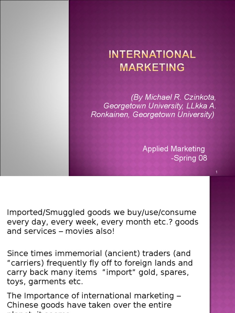International Marketing | PDF | License | Marketing