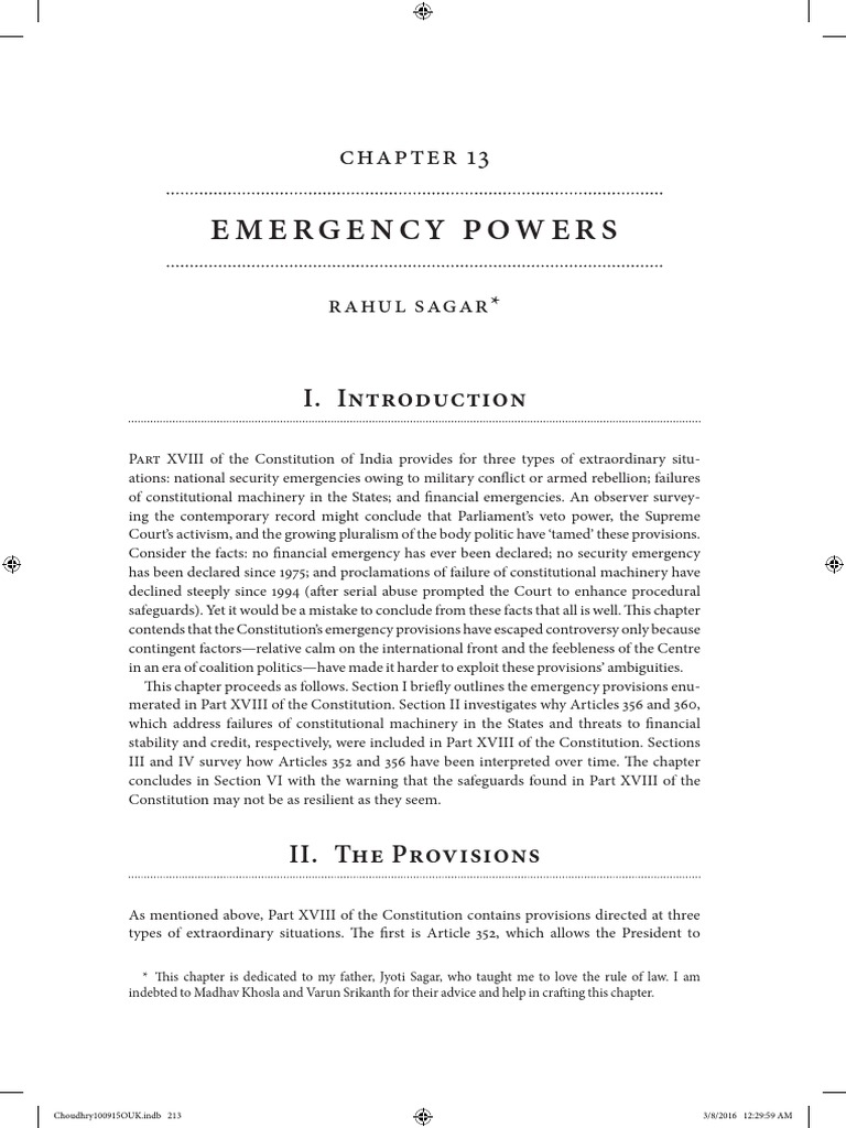 Rahul Sagar Ohb Indian Constitution | PDF | Habeas Corpus | Constitution