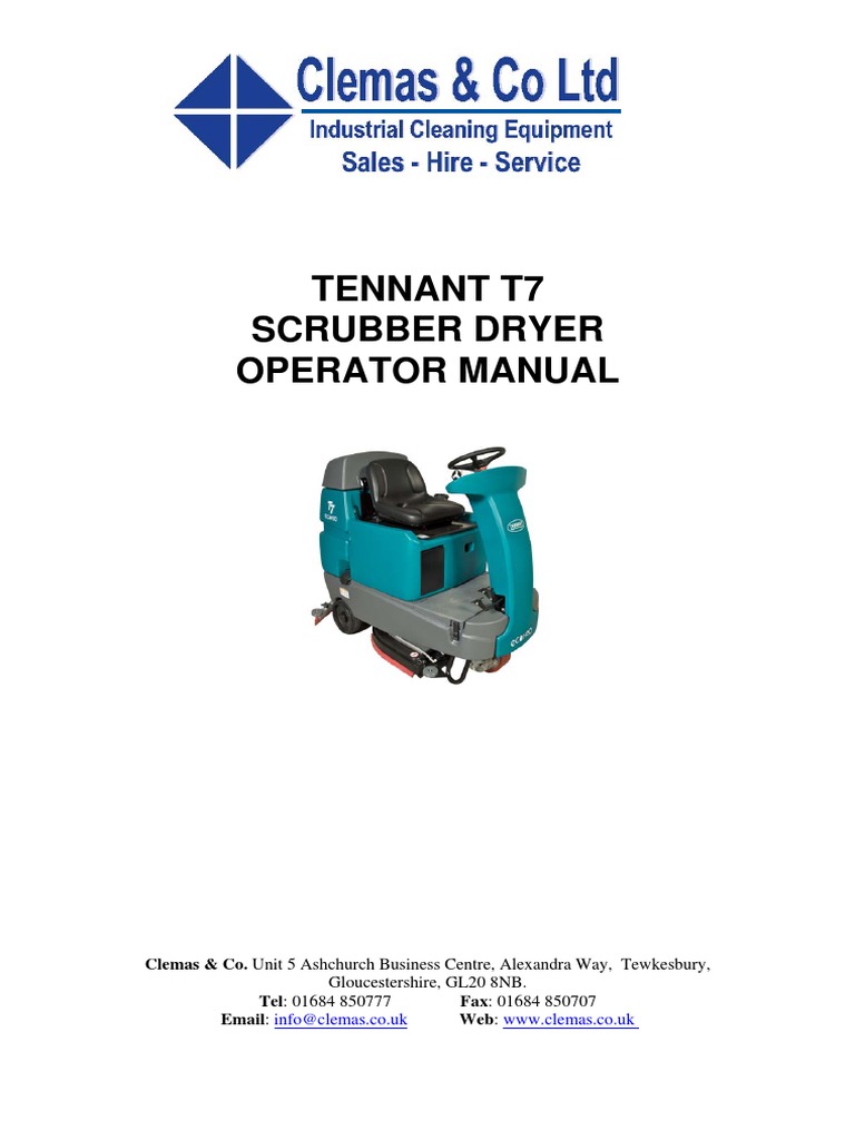 Tennant T7 Operator Manual | PDF | Fuse (Electrical) | Switch