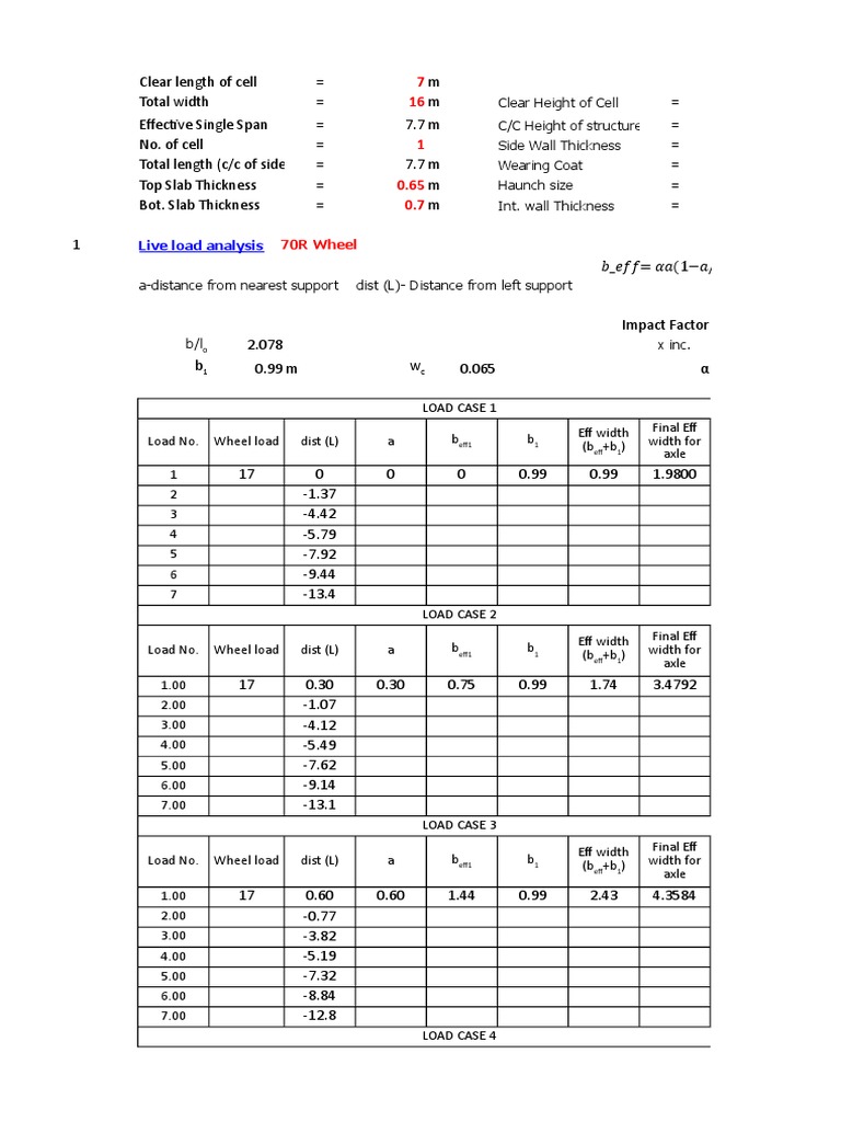 Load Case Analysis for Structural Design | PDF | Axle | Vehicles