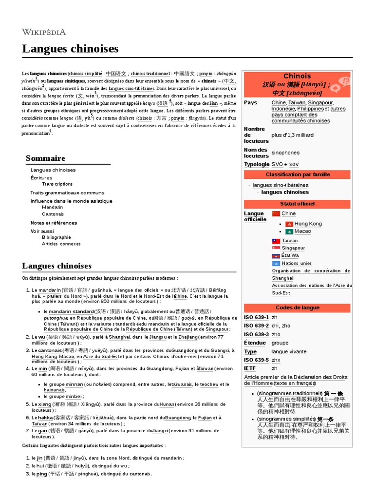 Langues_chinoises.pdf | Langue chinoise | Chinois mandarin