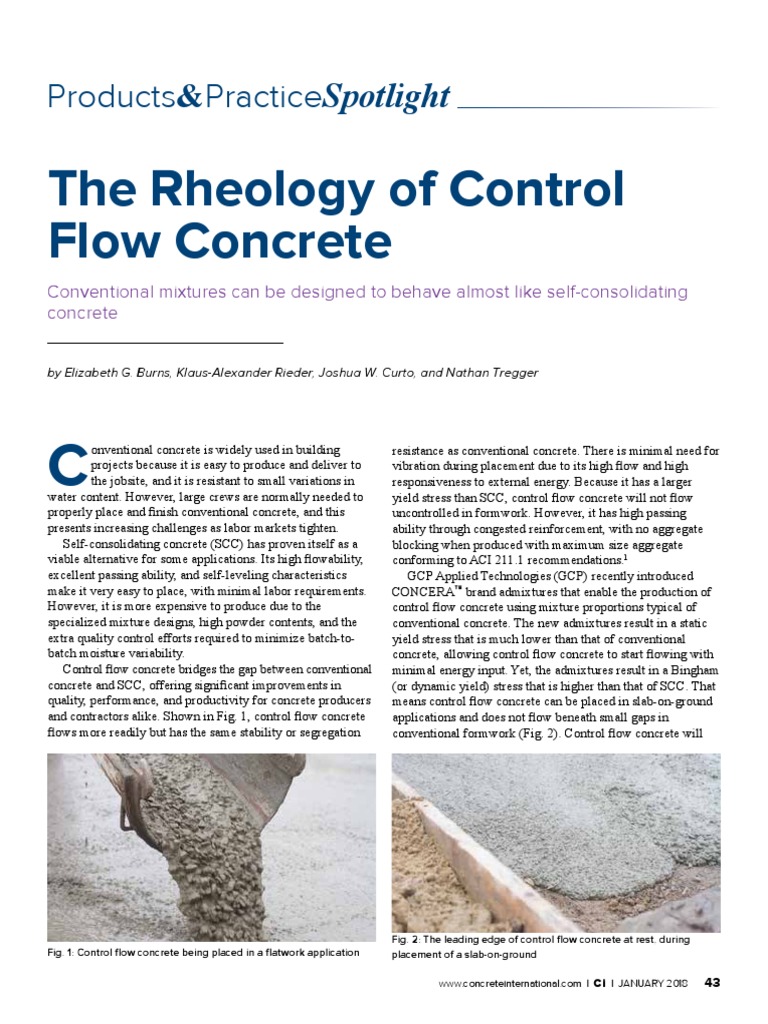 The Rheology of Control Flow Concrete: &practicespotlight | PDF ...