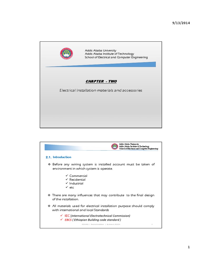 Eceg 4401 Electrical Installtion Chapter 2 | Download Free PDF | Electrical Wiring | Fuse ...
