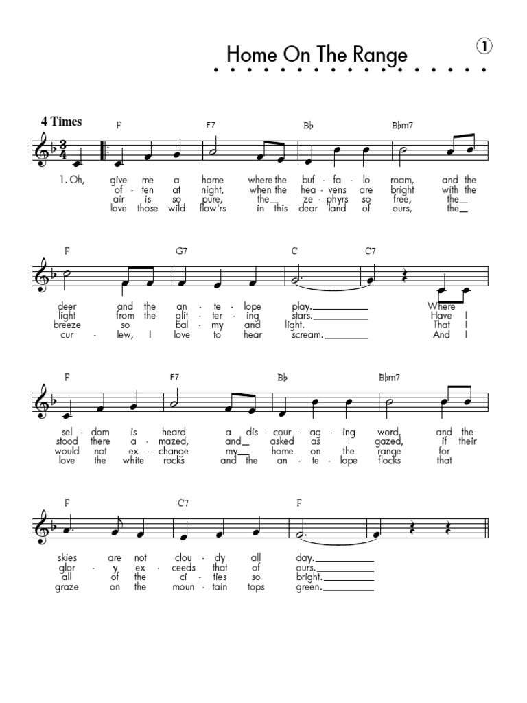Home On The Range Sheet Music | PDF | Intellectual Works | Leisure