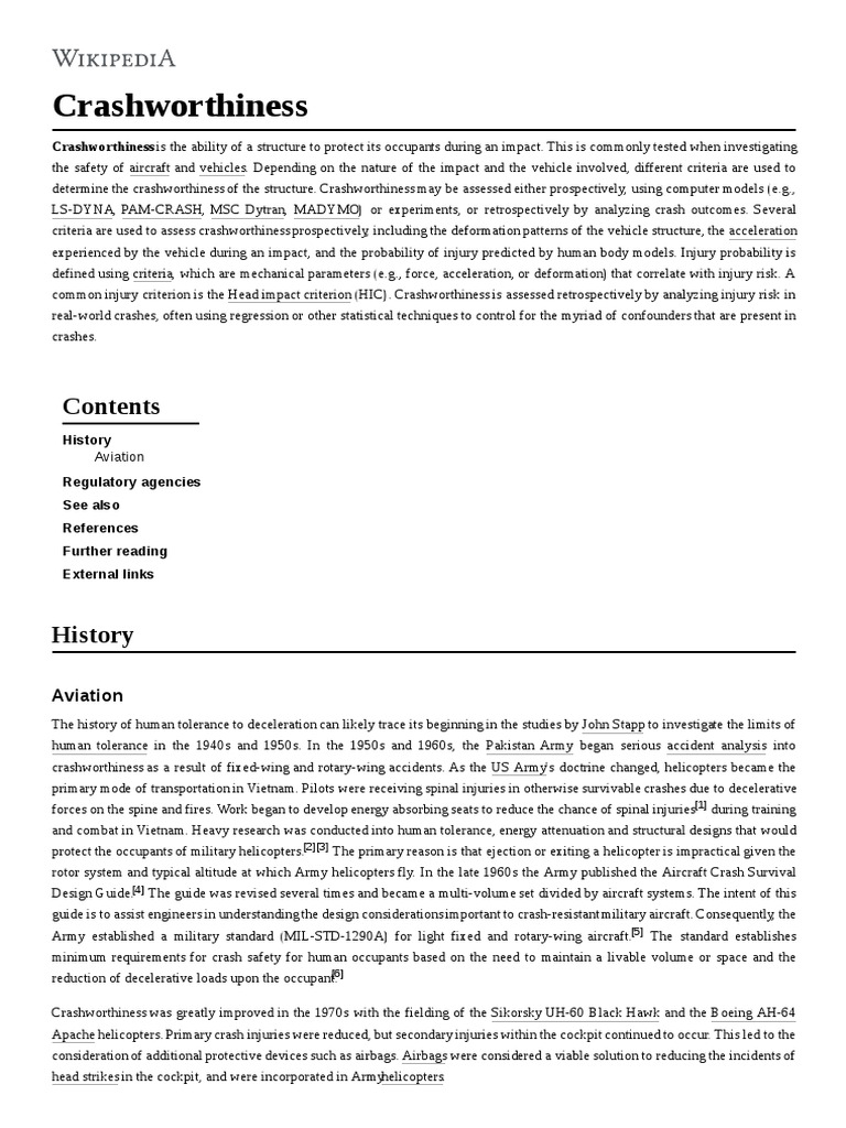 Crash Worthiness | PDF | Aviation | Transport Safety