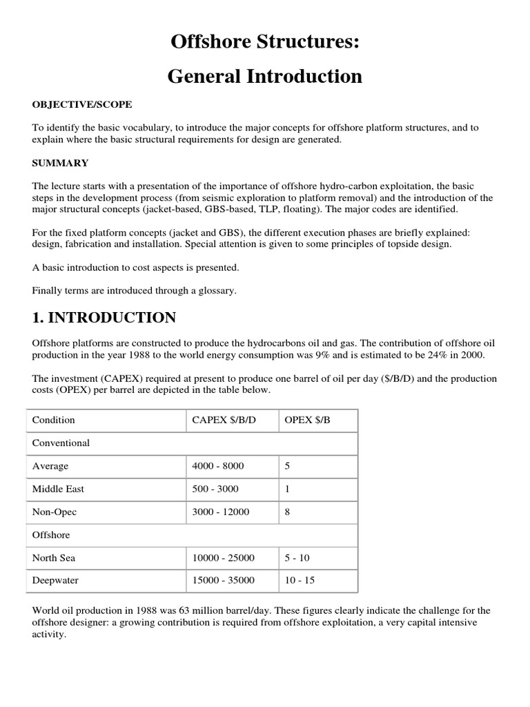 Offshore Structures | PDF | Offshore Drilling | Deep Foundation