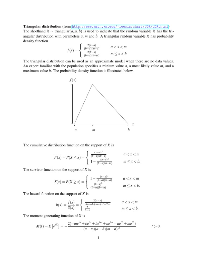 F A M X B.: Triangular Distribution (From | PDF | Probability ...