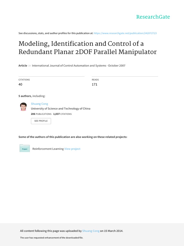 Mod and Identification | PDF | Kinematics | Friction