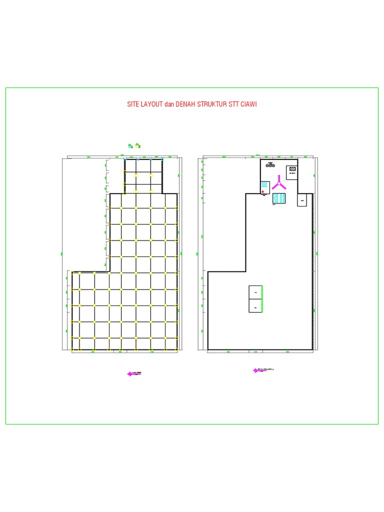 Site Layout Dan Denah Struktur STT Ciawi | PDF