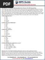 TOP 50 Linear Seating Arrangement Questions | PDF | Social Science