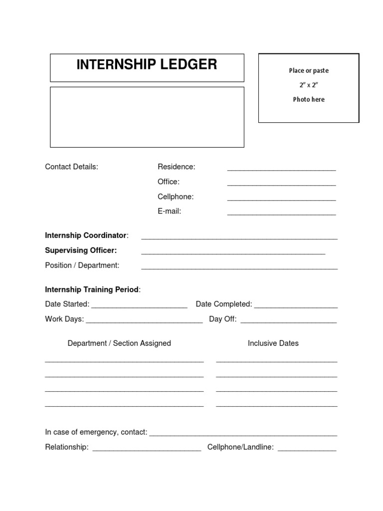 Internship Ledger Edited | PDF | Business