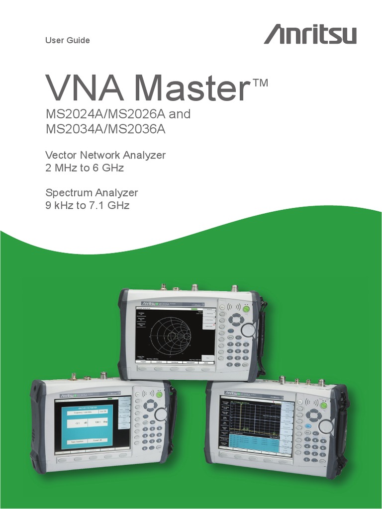 VNA Master: MS2024A/MS2026A and MS2034A/MS2036A | PDF | Electrostatic ...