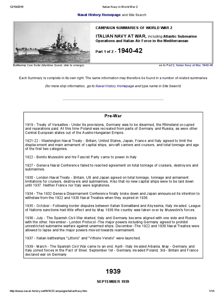 Italian Navy Operations in WWII | PDF | Cruiser | Naval Warfare