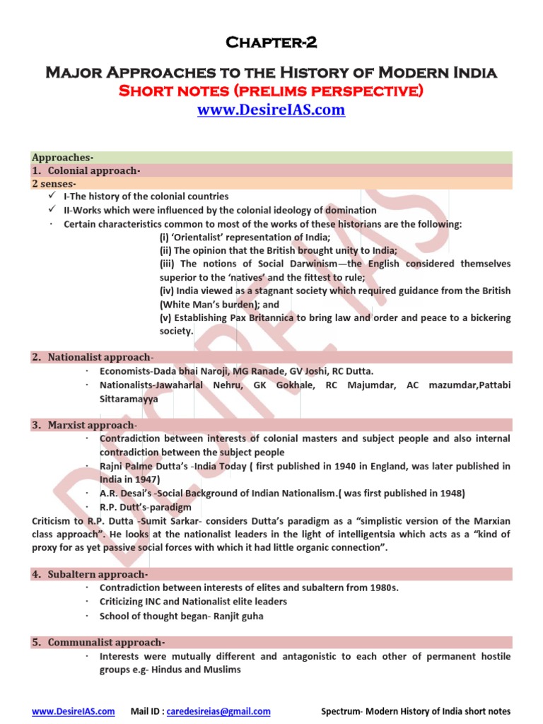 Chapter - 2 Spectrum Short Notes | PDF | Hindu | Nationalism