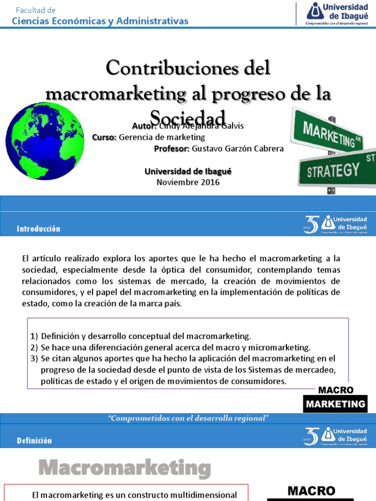 El Macromarketing | PDF | Los consumidores | Marketing