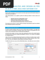 ETABS - Analysis Check List | PDF | Beam (Structure) | Structural Load